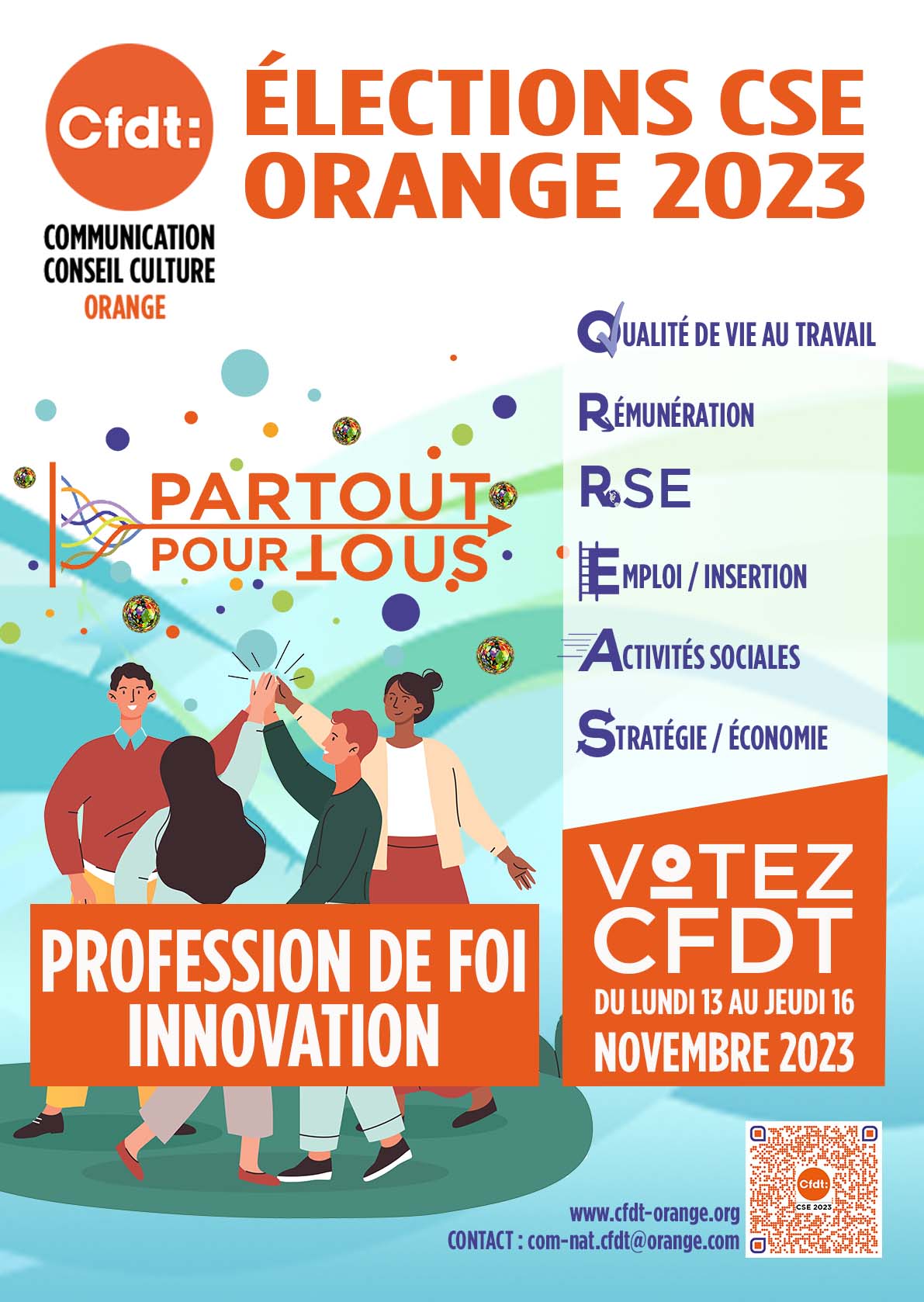 Profession de foi élections 2023 CSE Innovation - CFDT Orange